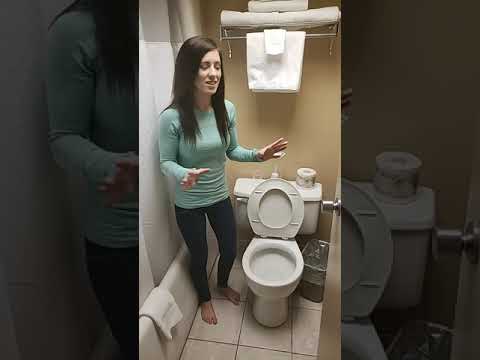 GIRL DRINKS HOTEL TOILET WATER