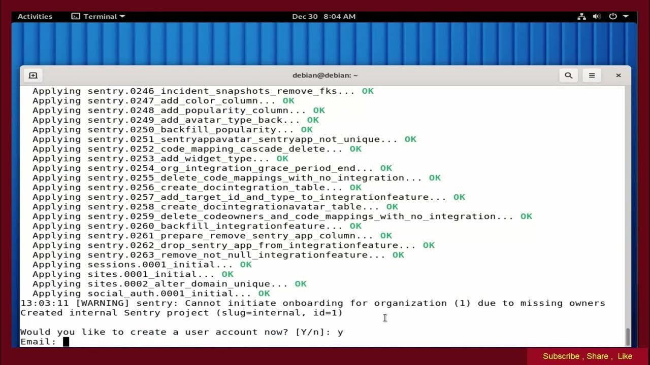How To install Sentry in Debian 11 - YouTube