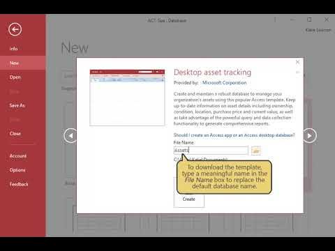 Access Chapter 1 Getting Started With Access: Creating a Desktop Database from a Template - YouTube