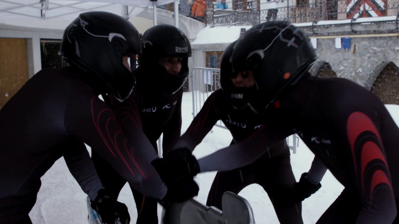 HeiQ x Kjus bobsled suits hit the Olympia Bob Run in St. Moritz - YouTube