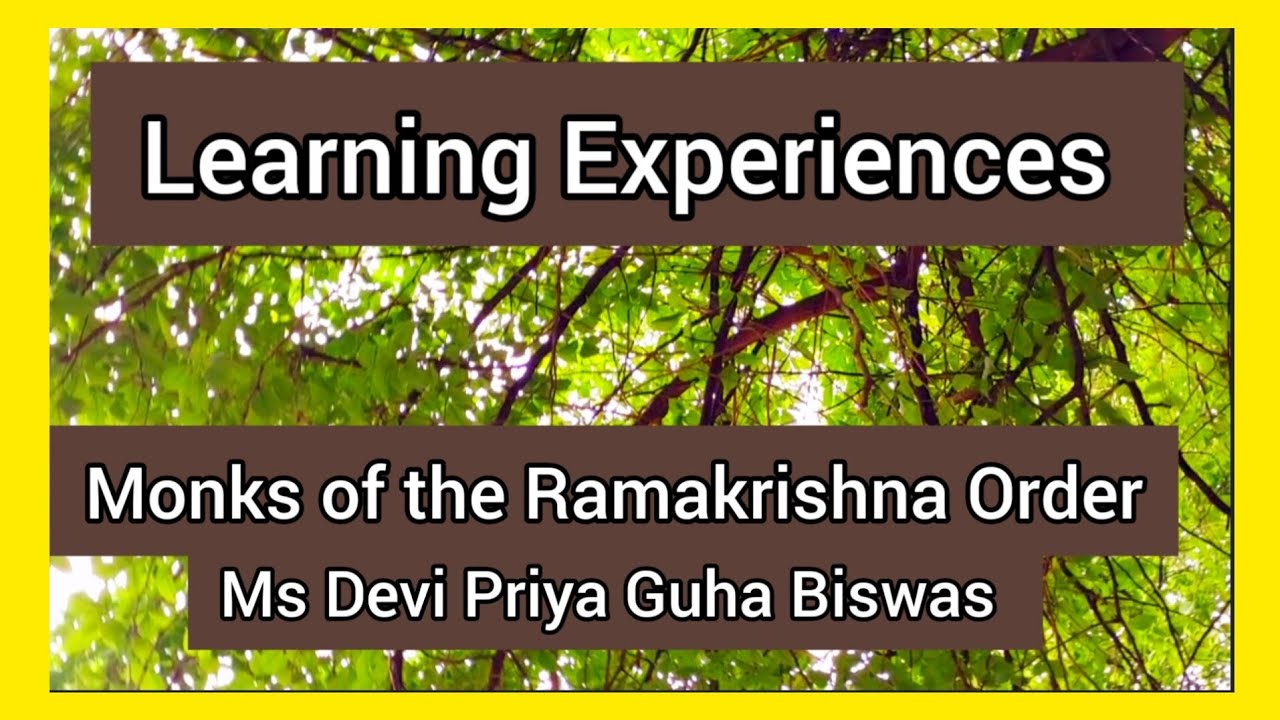 Learning Experience from Monks of the Ramakrishna Mission - YouTube