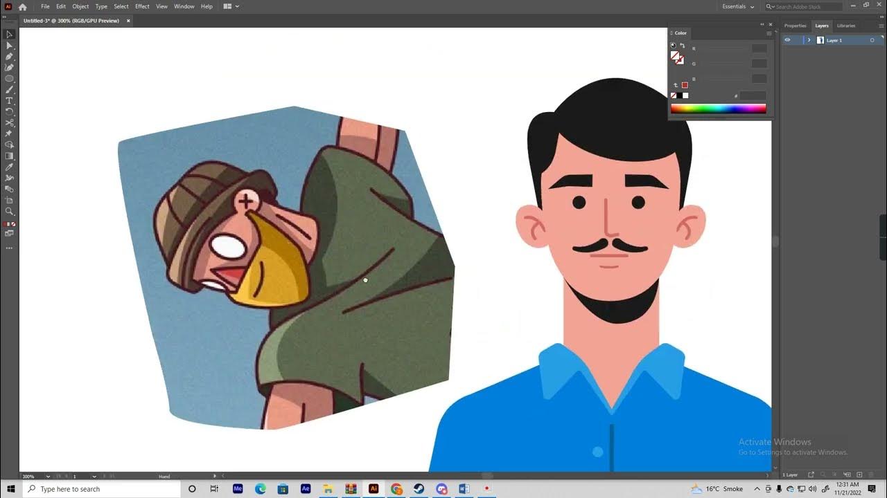 Adobe Illustrator beginner tutorial - YouTube