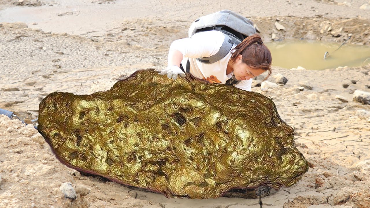 Treasure hunt / find gold nuggets, see how to mine gold nuggets - YouTube