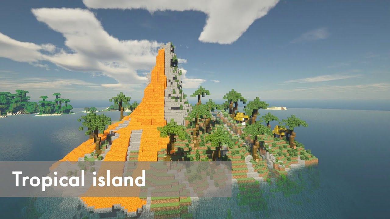 Minecraft tropical island - YouTube