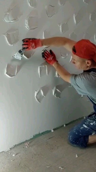 Декоративная штукатурка САМЫЙ БЮДЖЕТНЫЙ СПОСОБ #шпаклёвка # ...