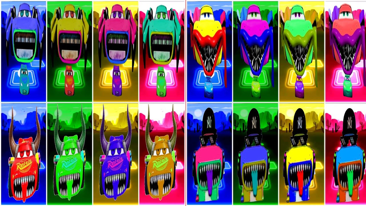 McQueen Blue Eater 🆚 McQueen Yellow Eater 🆚 McQueen Red Eater 🆚 McQueen ...