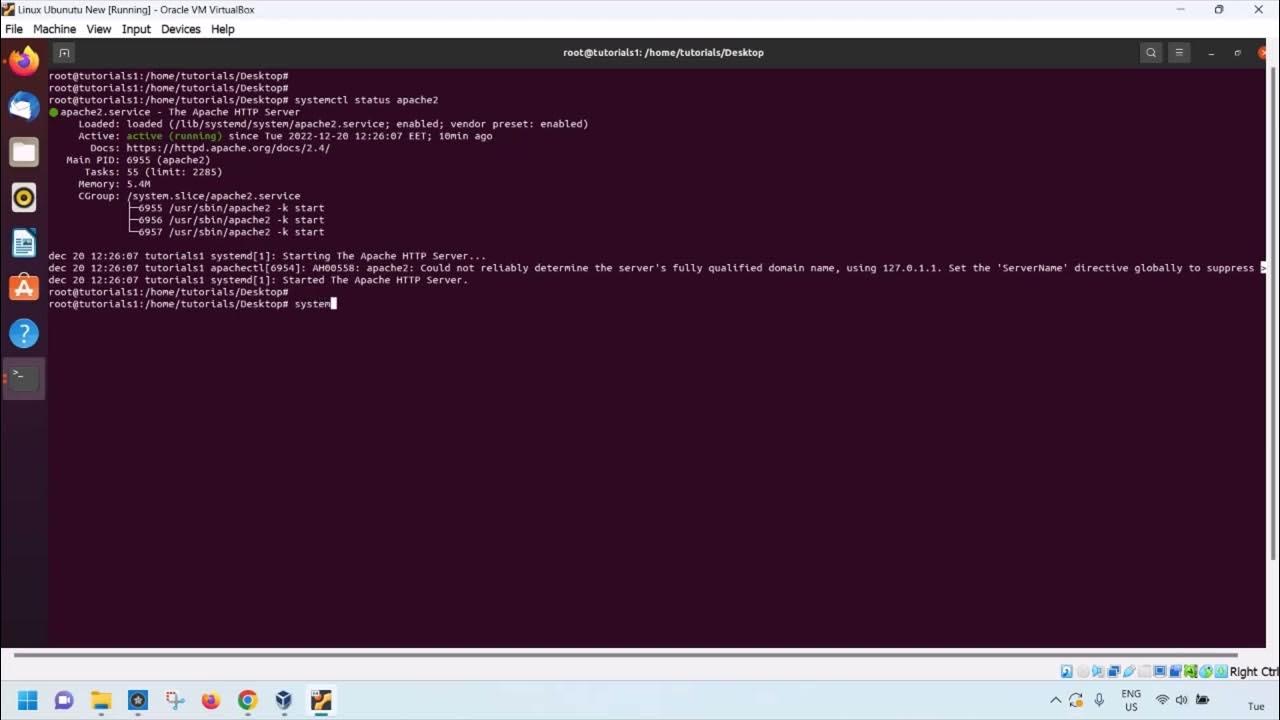 How to stop the apache2 server in Ubuntu Linux - YouTube