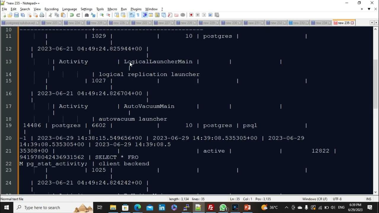 Basic monitoring commands in postgresql - YouTube