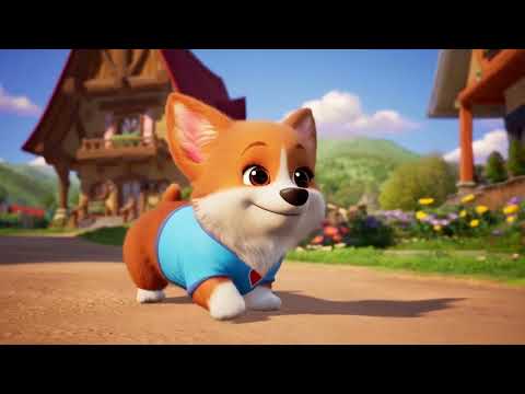 🐶Cățelușul și Ploaia – Cântecel vesel pentru copii 🎶