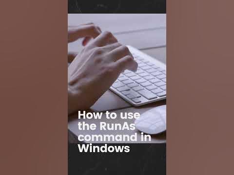 How to use the RunAs command in Windows#windows11 #windows10 #tricks - YouTube