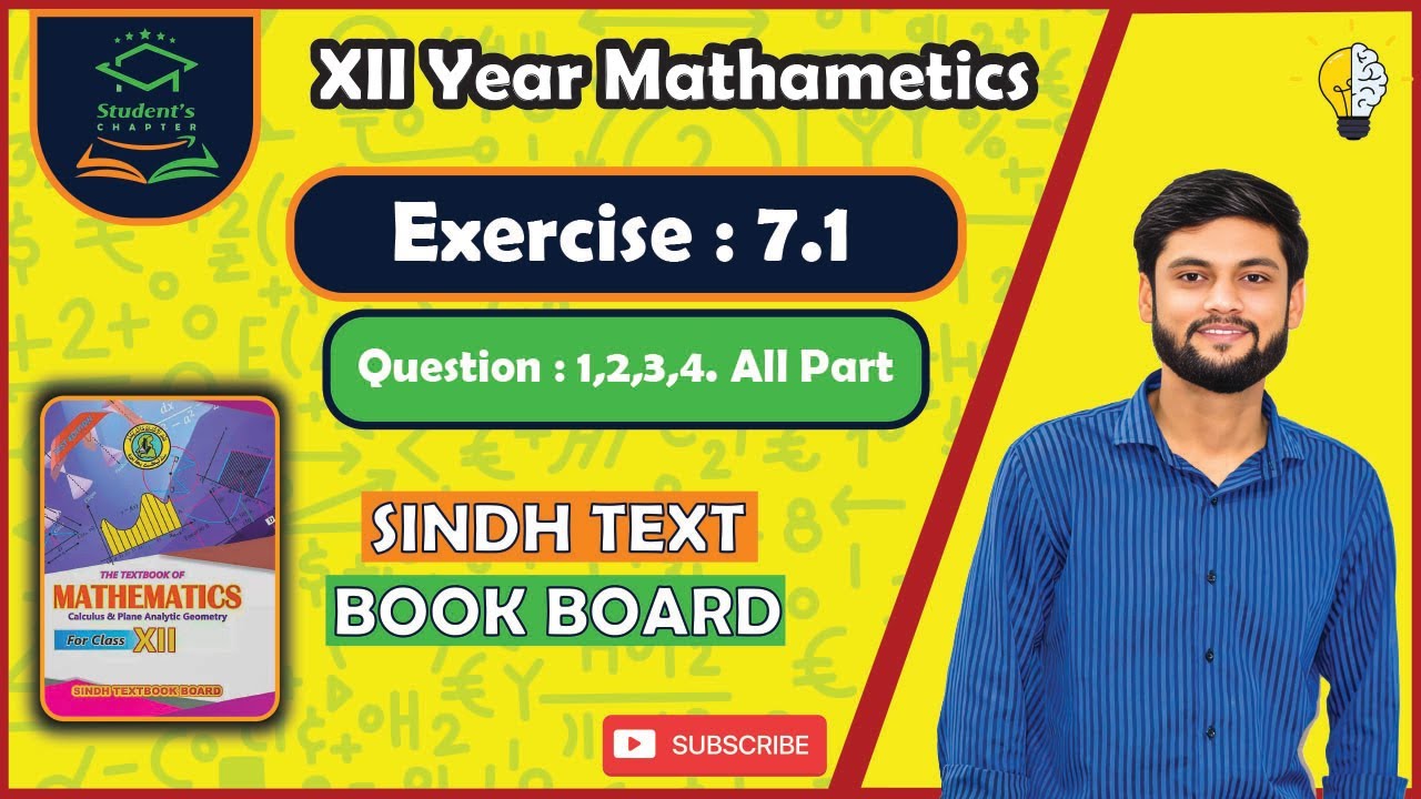 2nd Year Mathematics | Exercise 7.1 | Sindh Text Book Board | New Book ...