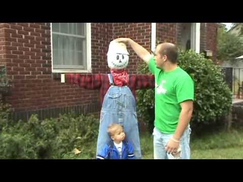how to build a scarecrow - YouTube