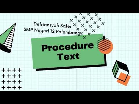 Pengertian Procedure text - YouTube