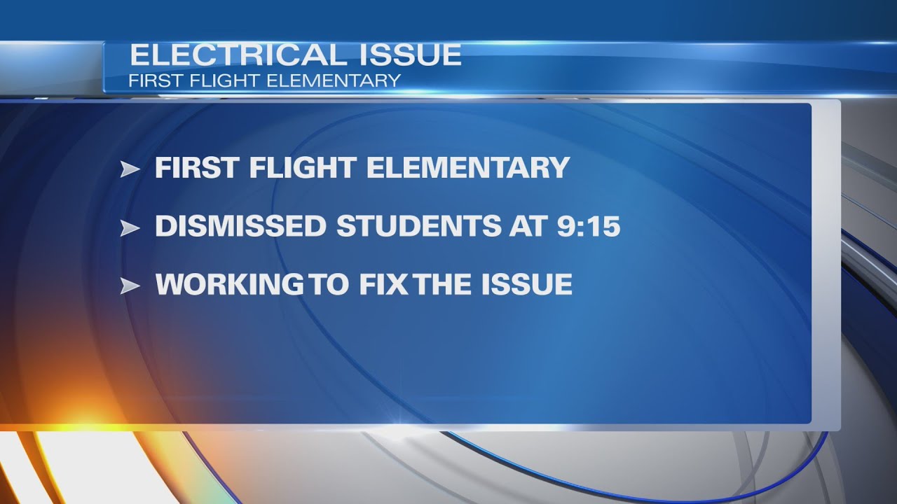 Electrical issue forces First Flight Elementary to close Monday - YouTube