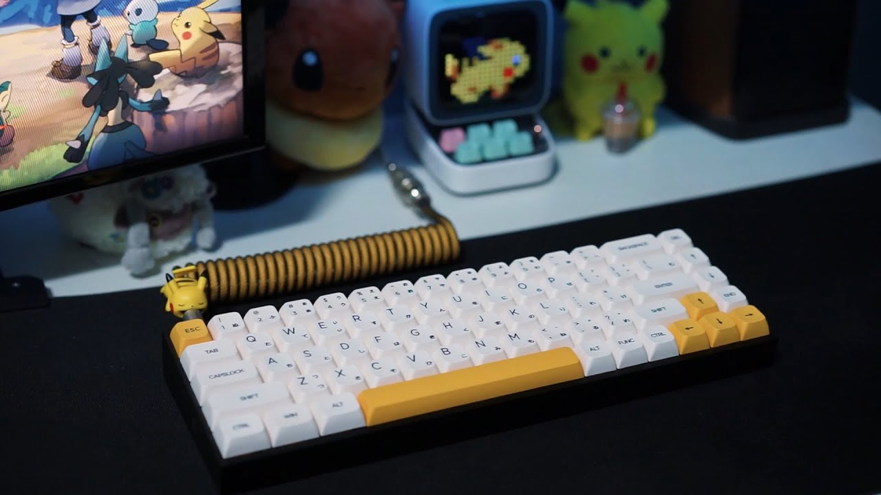 Pikachu Theme Keyboard (Tofu65) | Typing Asmr - YouTube