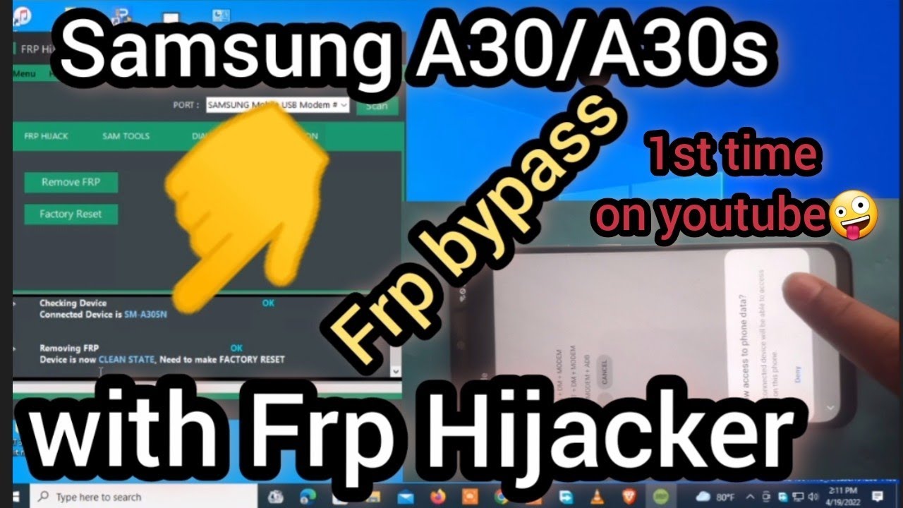 Samsung A30/A30s Frp Lock bypass Android 11,12 First Time On YouTube ...