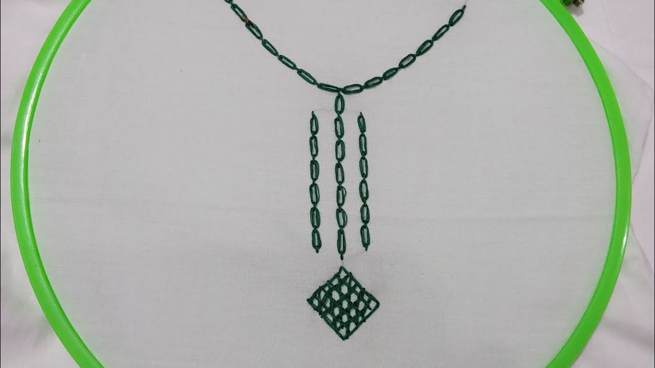 Easy and Beautiful Neck Hand Embroidery Design - YouTube
