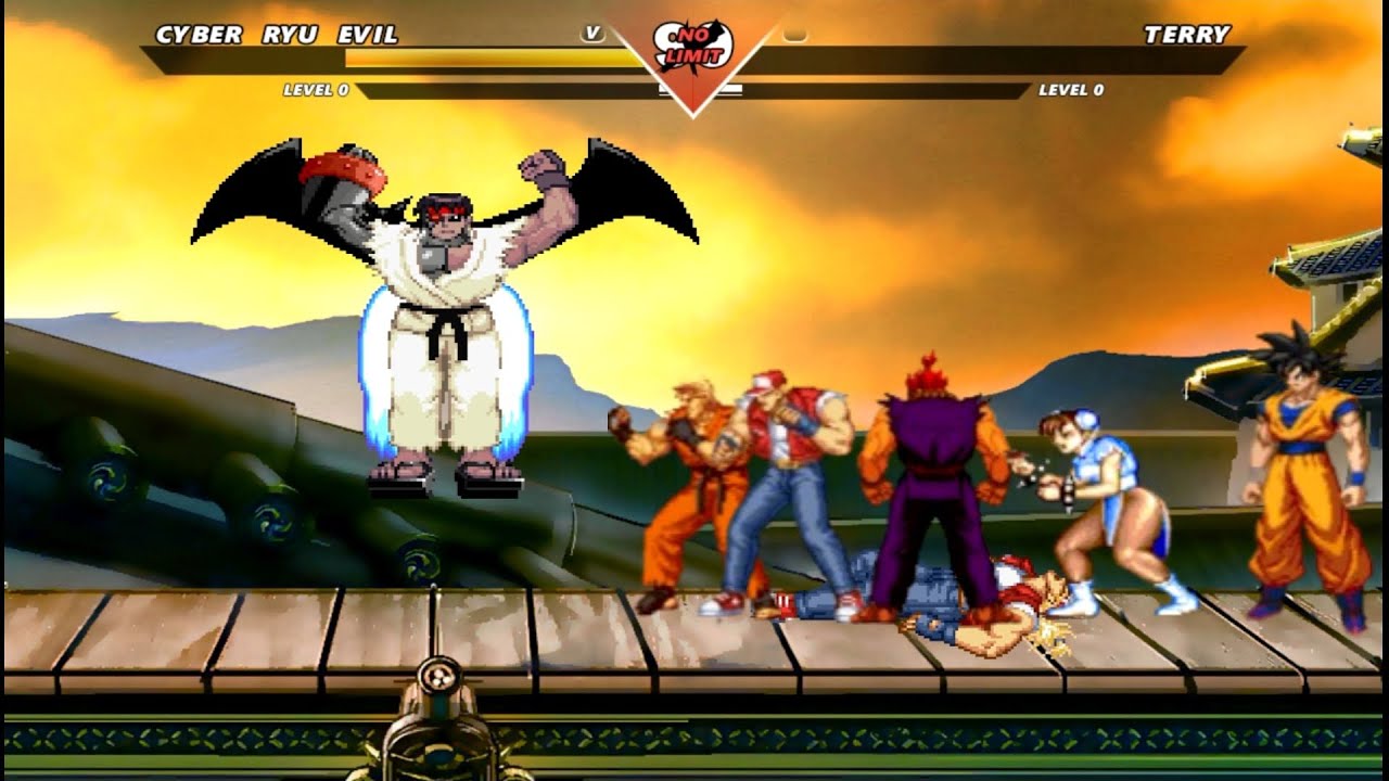 CYBER EVIL RYU VS EVERYONE FT: RYO TERRY CHUN-LI GOKU DHALSIM KEN ...