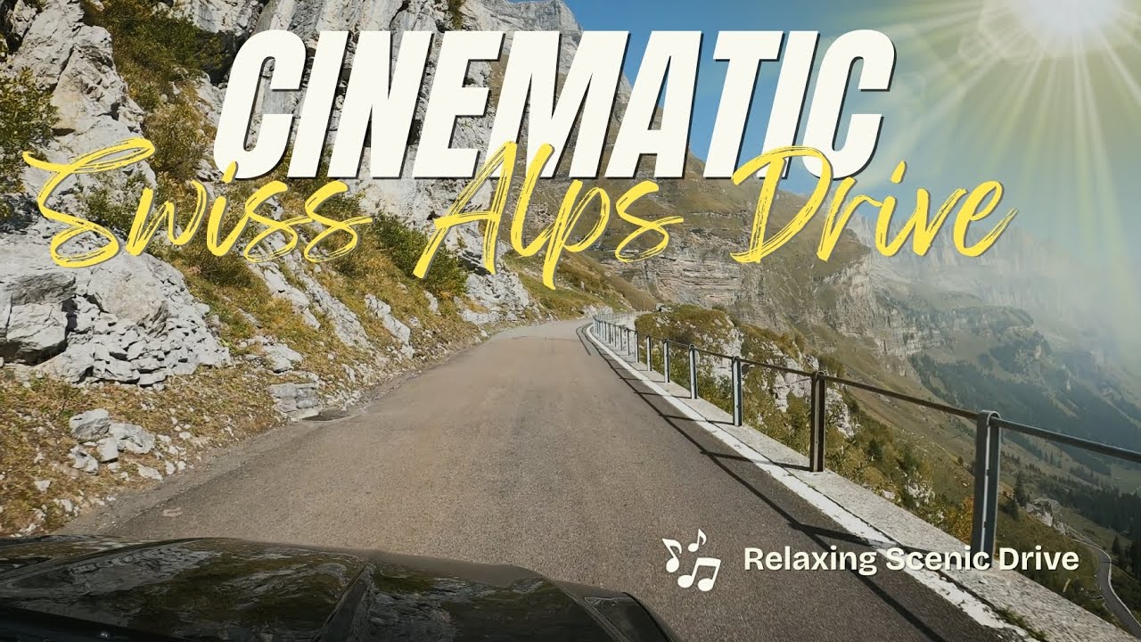 20 Min Relaxing Scenic Drive in the Swiss Alps | Calming Music 4K - YouTube
