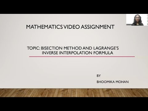 Bisection Method and Lagrange's Inverse Interpolation Formula #maths ...