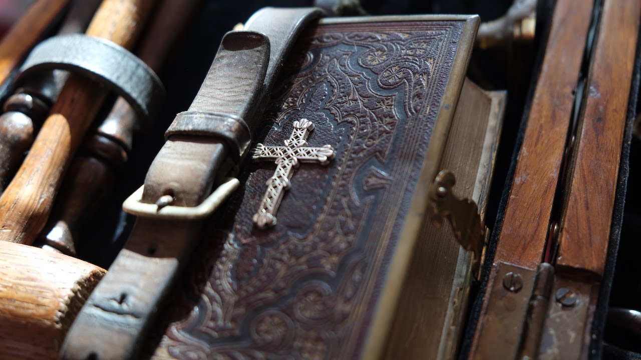 Comparing two antique vampire slaying kits - YouTube