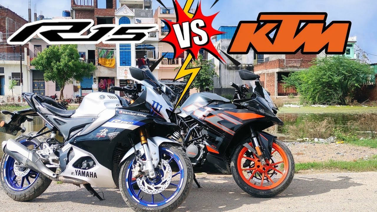 ktm rc200 vs yamaha r15m || kon si bike le || power vs features ...