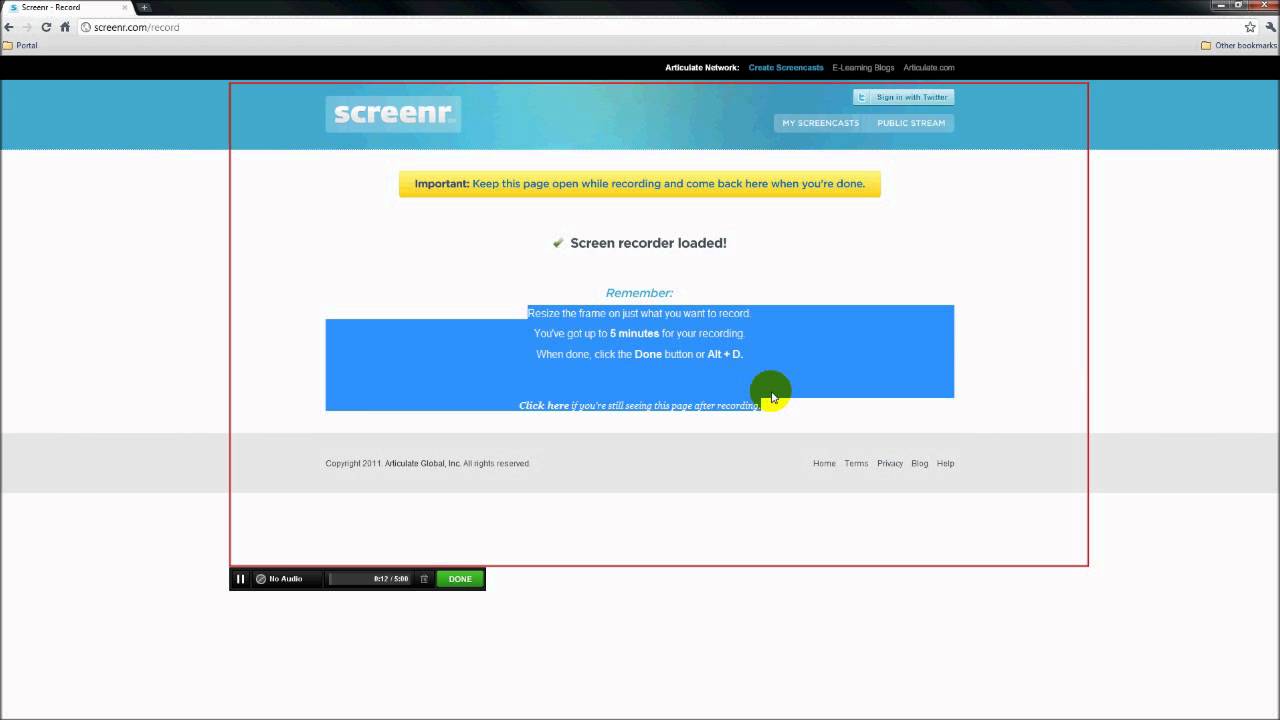 How to Record your Computer screen with Screenr - YouTube