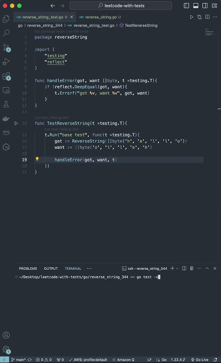 Reverse String 344 Golang Short Youtube