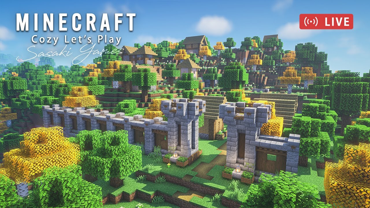 Build a Village Entrance Part3 - Developing a Village | Minecraft Live ...