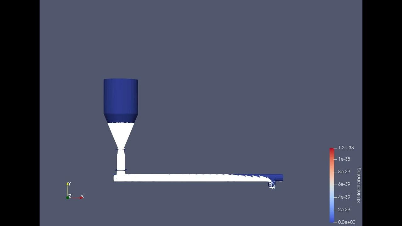 liggghts screw conveyor - YouTube