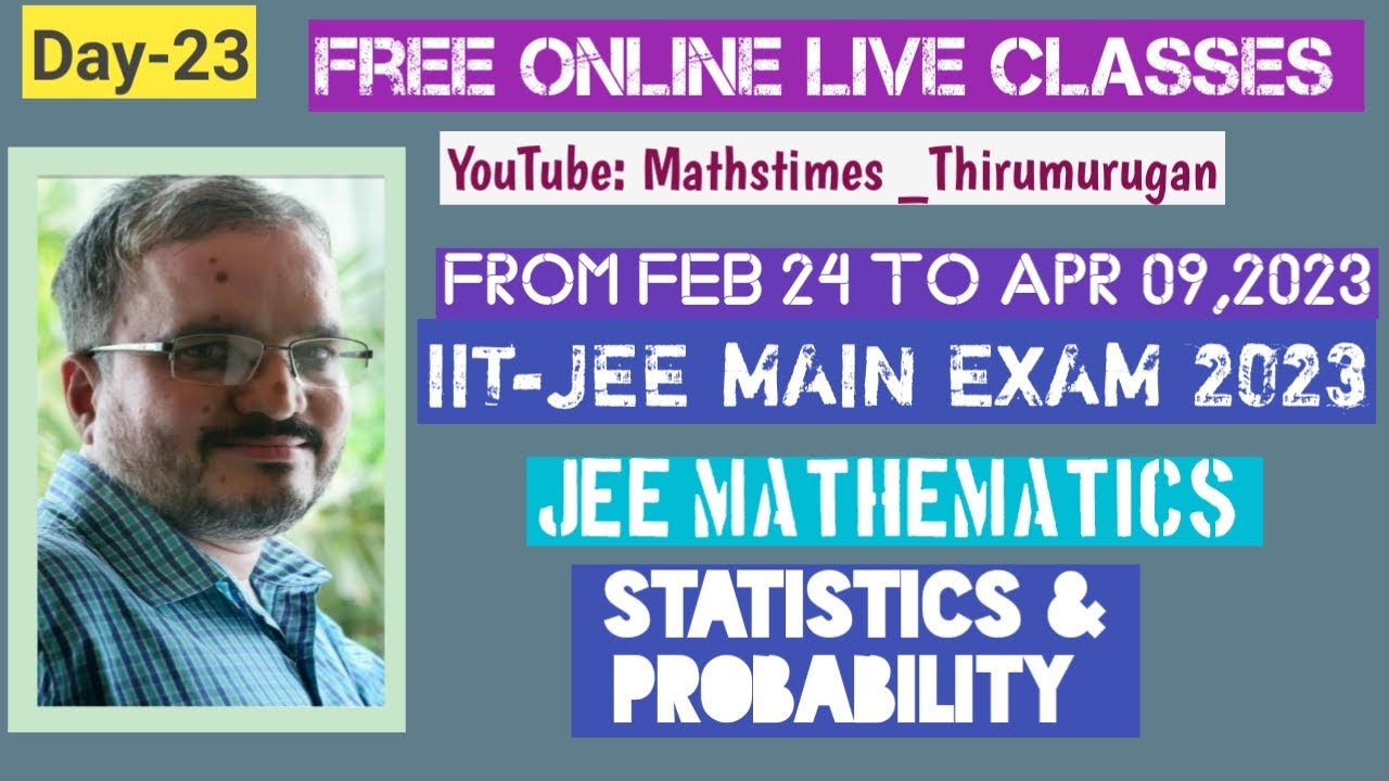IIT JEE|MAIN EXAM|Free Online Live Class for JEE Mathematics|Day 23 ...