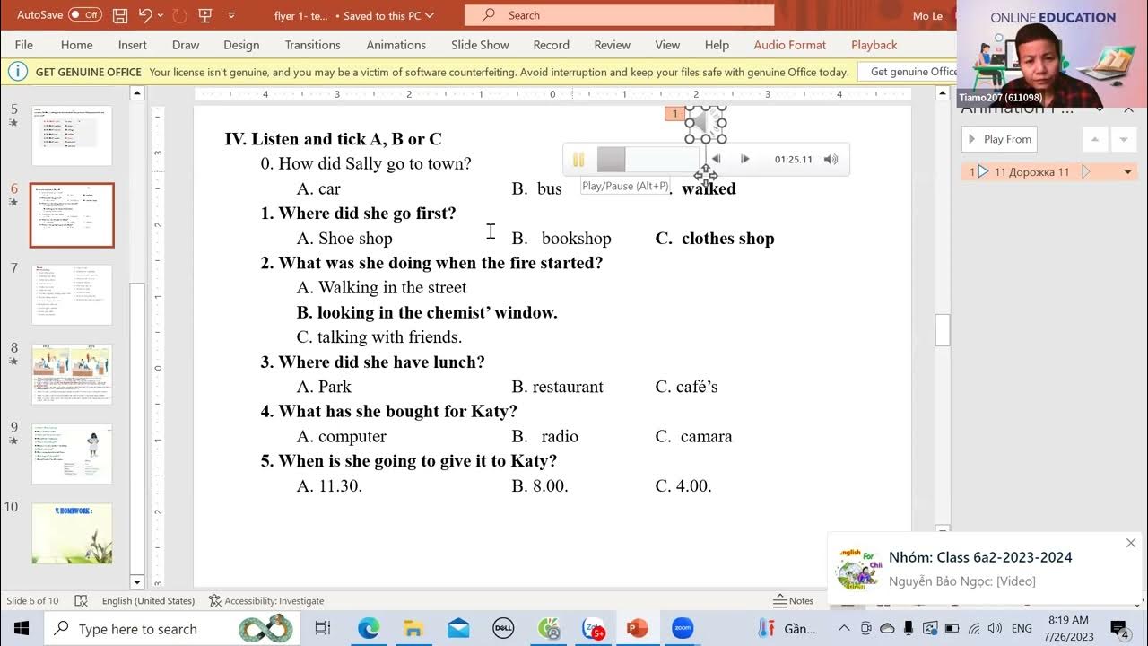 Class 7A1 Lesson 20 - YouTube