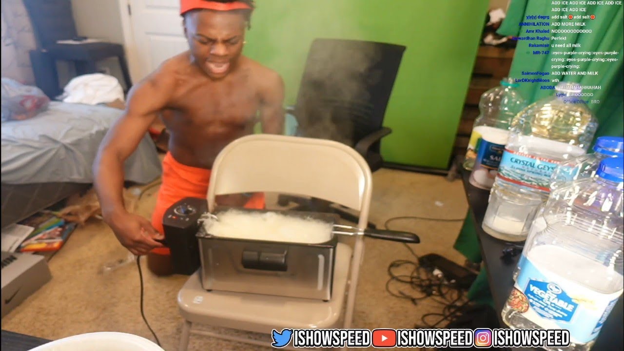 iShowSpeed ALMOST BURNS DOWN HIS HOUSE 😂 - YouTube