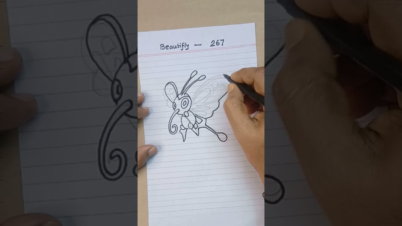 How to Draw Pokemon | Beautifly #shorts - YouTube