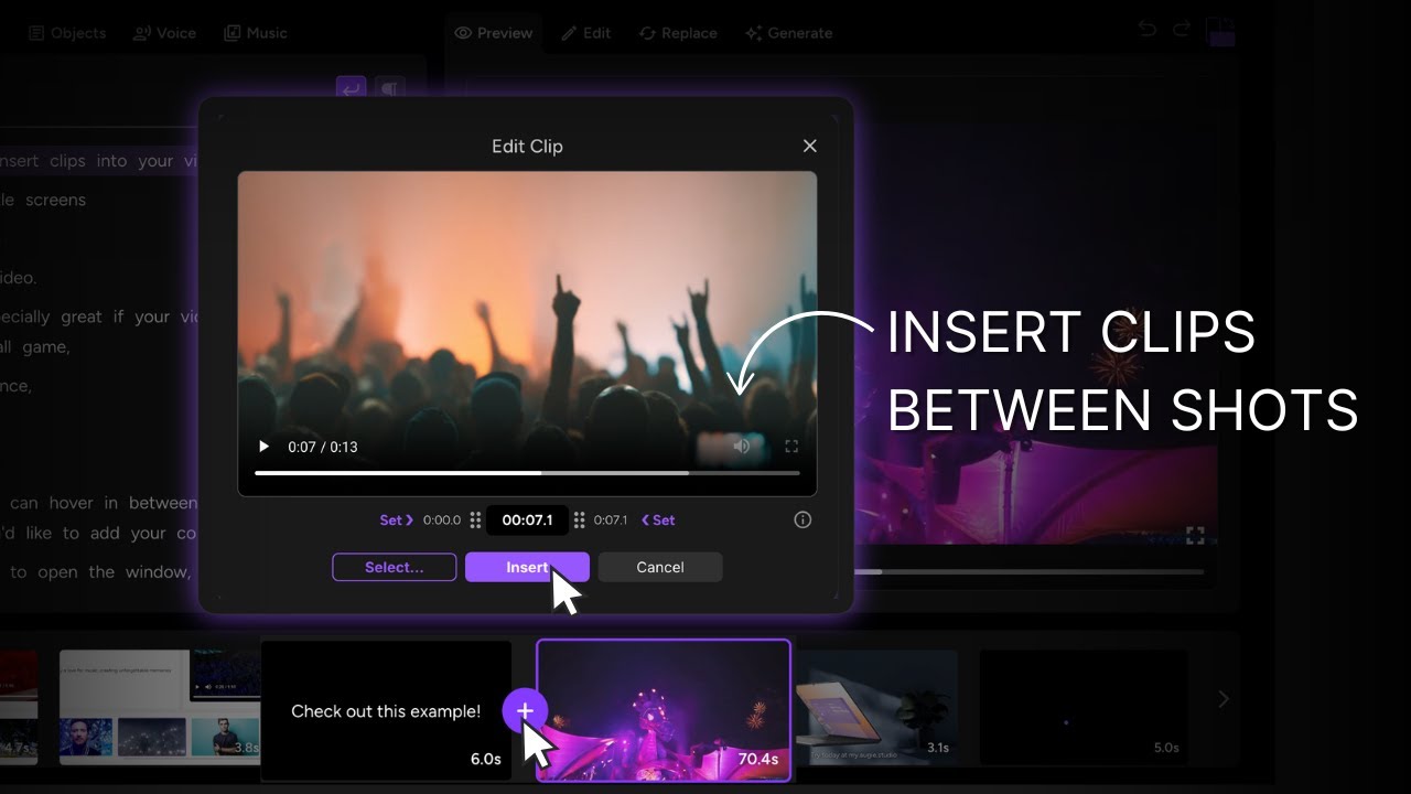 How to Insert Clips Between Shots In Augie Studio - YouTube
