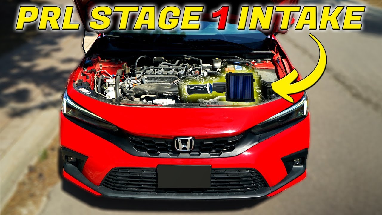 11TH GEN CIVIC PRL STAGE 1 INTAKE INSTALL + REVIEW - YouTube