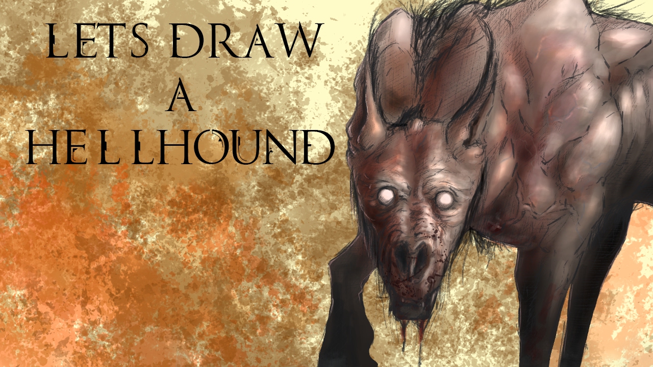 Lets Draw a Hellhound - YouTube