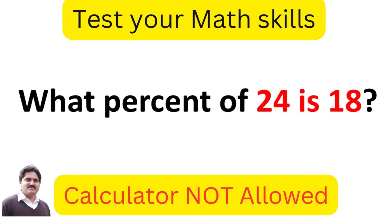 Basic Percentage Question || FPSC || PPSC - YouTube