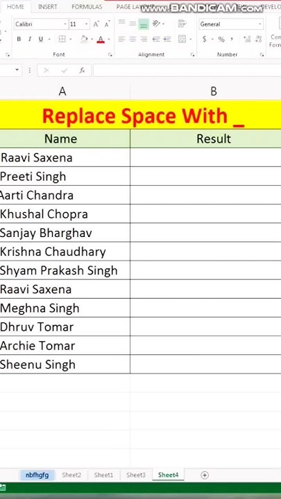 Replace Space with any Symbol #shorts #excel #exceltips #data - YouTube