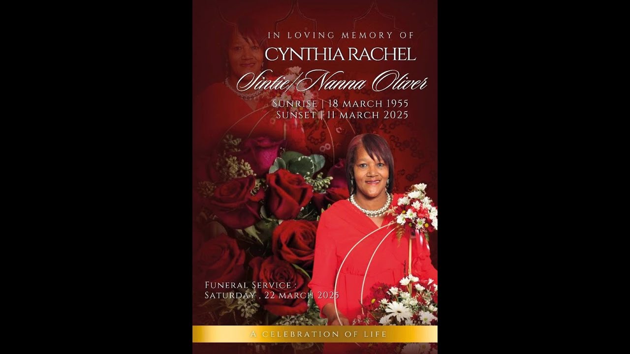 In Loving Memory of Cynthia Rachel Oliver - YouTube