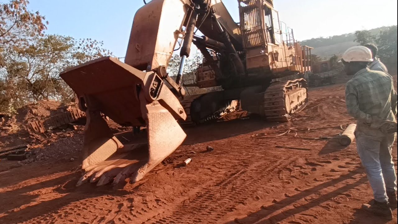 Beml Face shovel Excavator Front Bucket Removing || @vlogswidengineer ...