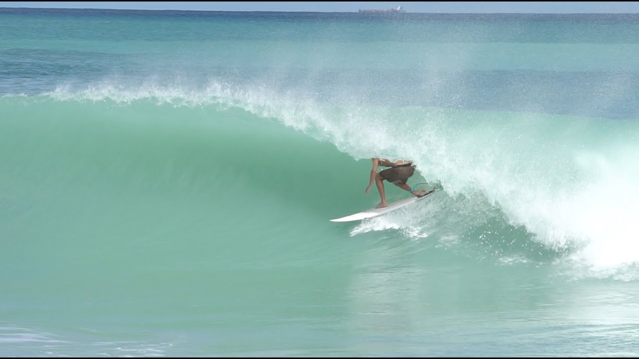 Surfing PERFECT BLUE waves in South Florida with friends! Straight ...