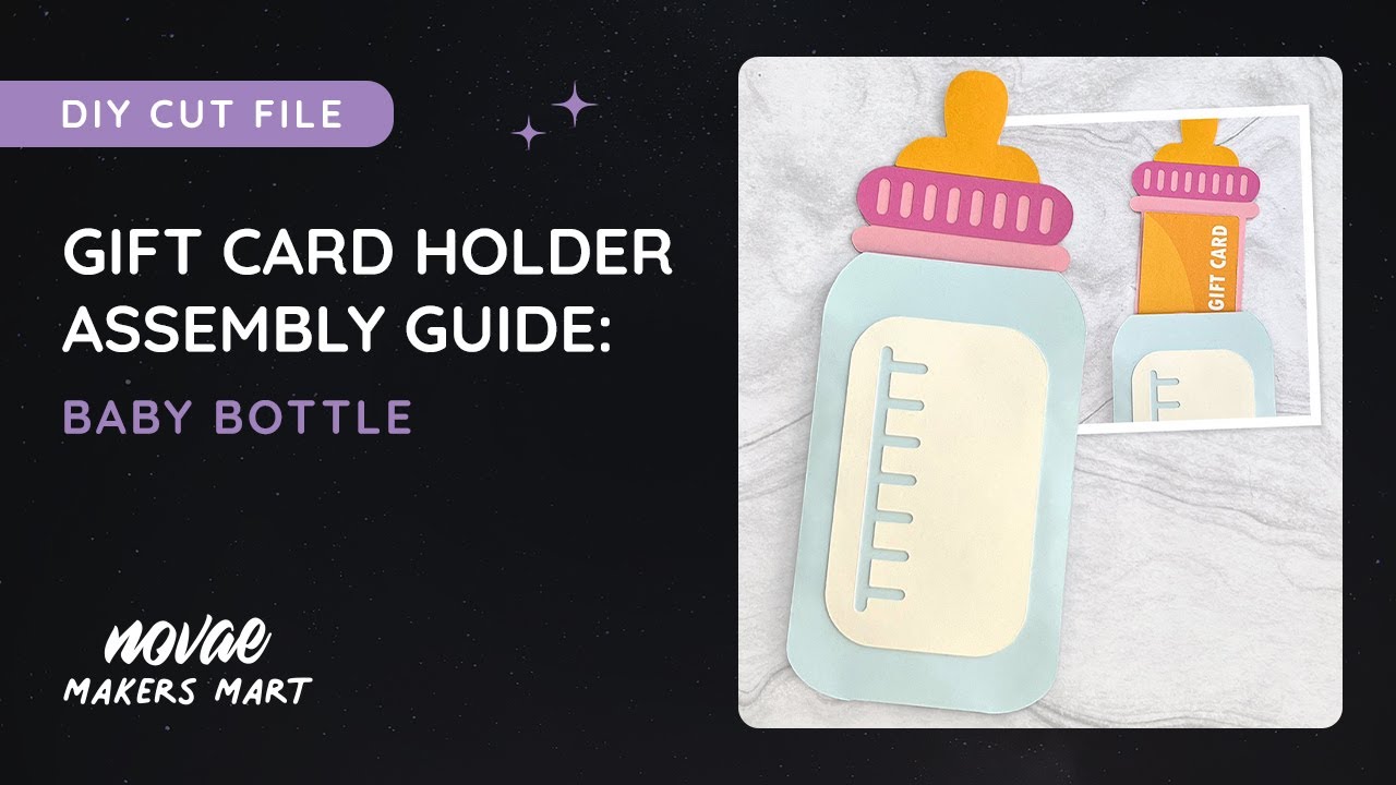 DIY Baby Shower Prizes | Baby Bottle Gift Card Holder Prize Template ...