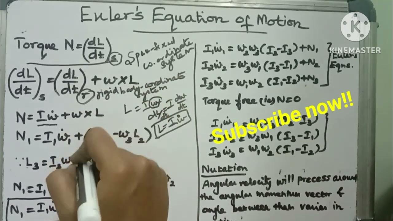 Euler's equation of motion - Classical Mechanics - PG Students/ TRB & SET Exams - YouTube