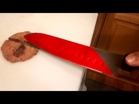 EXPERIMENT Glowing 1000 degree KNIFE VS OATMEAL COOKIE