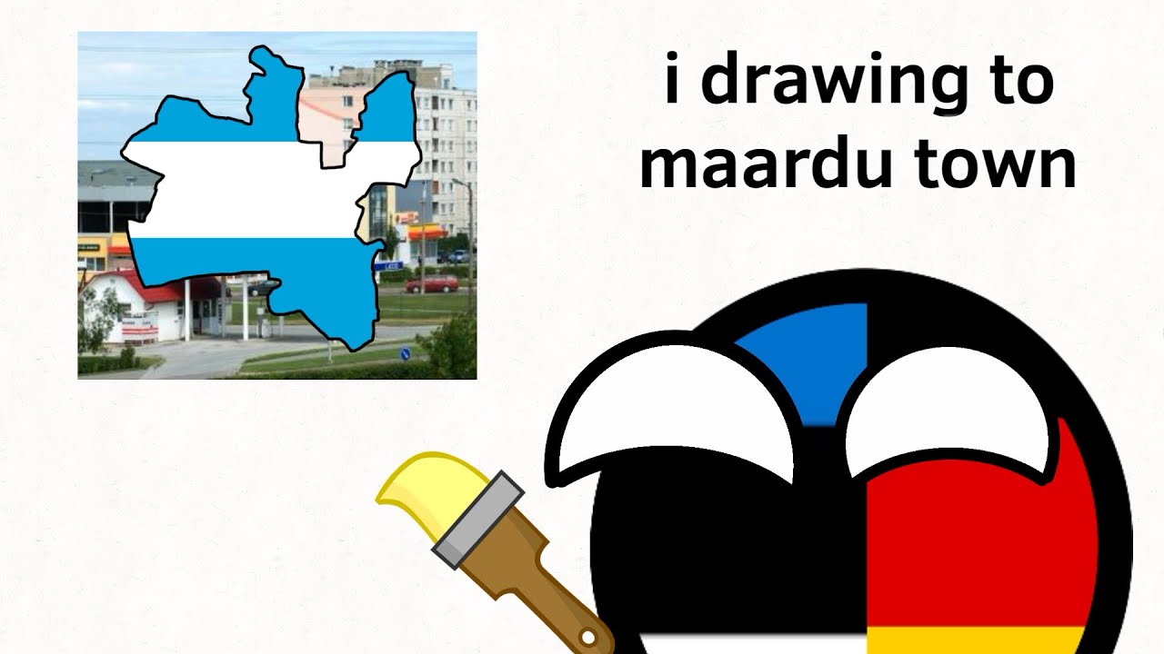Maardu town flag map speedart - YouTube