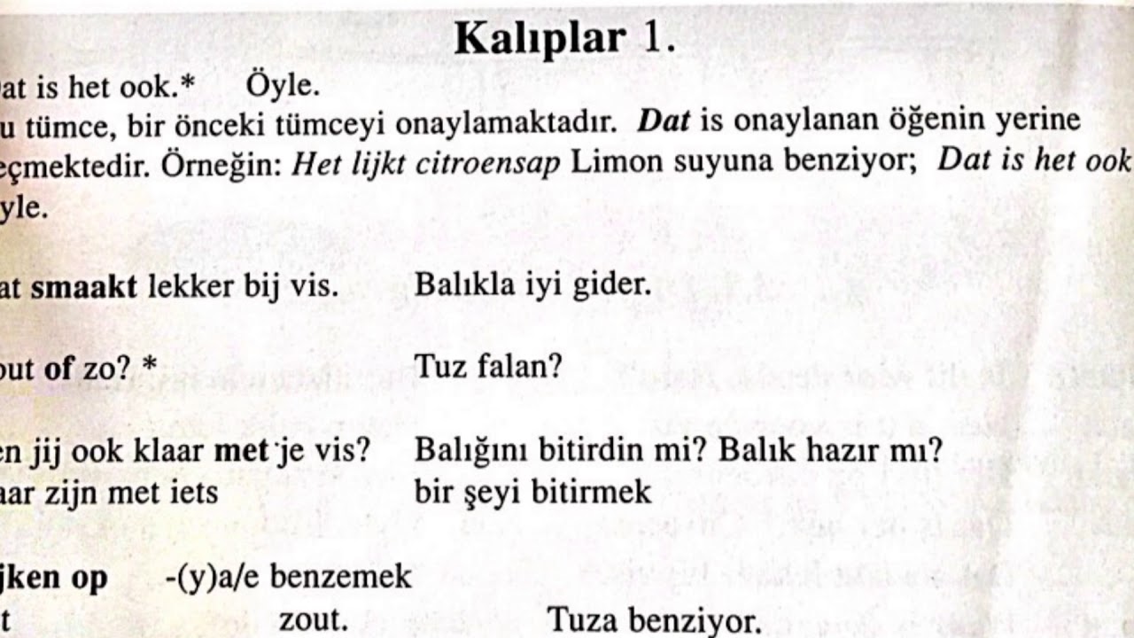 Hollandaca Öğreniyorum,Dat,Dit,Het,Deze,Met,Of,Het lijkt op,Dat is het ...