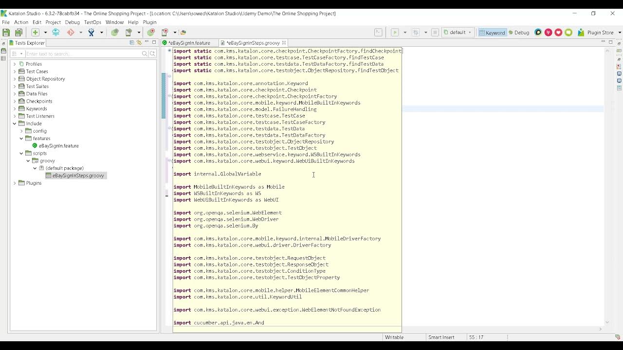 How to Create Cucumber Feature file in Katalon Studio - YouTube