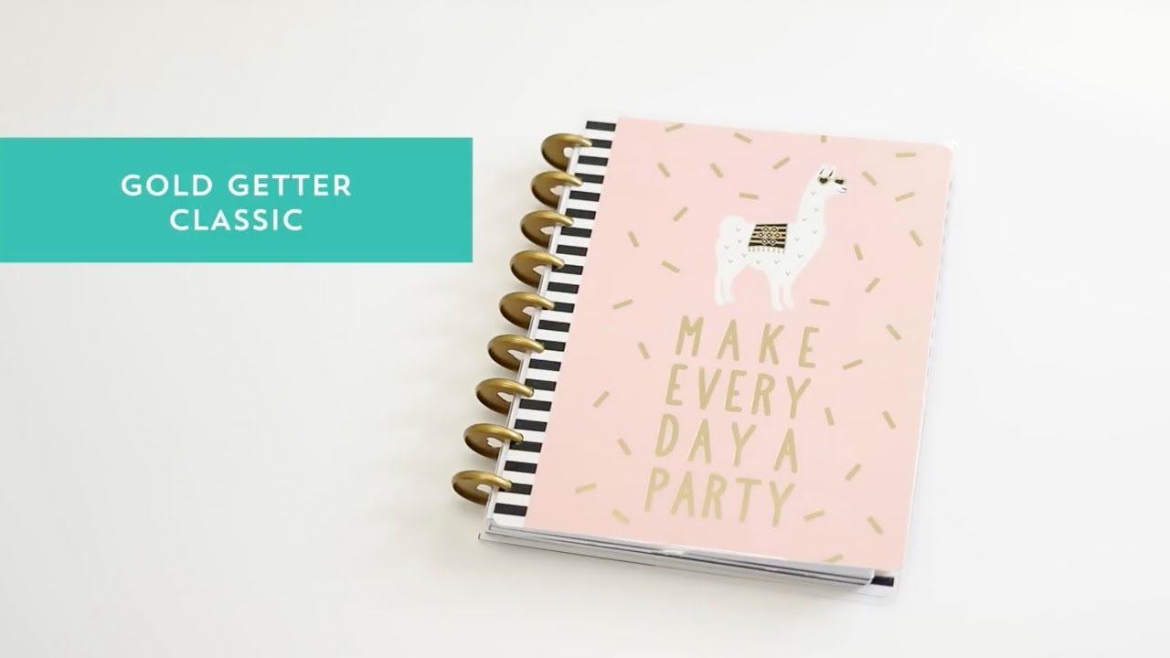 Planner Gold Getter - The Happy Planner 2018 - YouTube