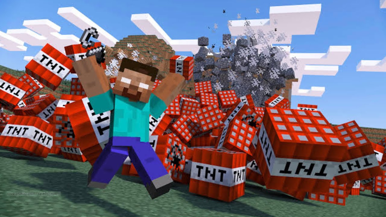 MINECRAFT-(EXPLOTION). Experiment-1 - YouTube